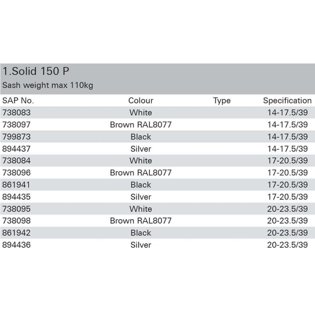 PHỤ KIỆN ROTO - BẢN LỀ 3D SOLID S 150P - CÔNG TY TNHH MTV SX TM HÙNG LONG